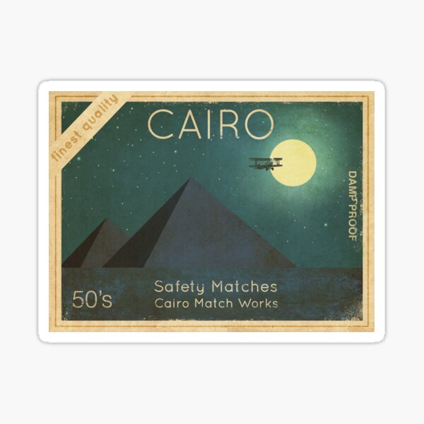 "Cairo Safety Matches " Sticker for Sale by TerryFan | Redbubble