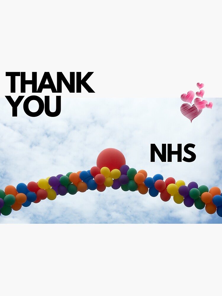 "Thank you NHS" Sticker by ZeeshanAslam12 | Redbubble