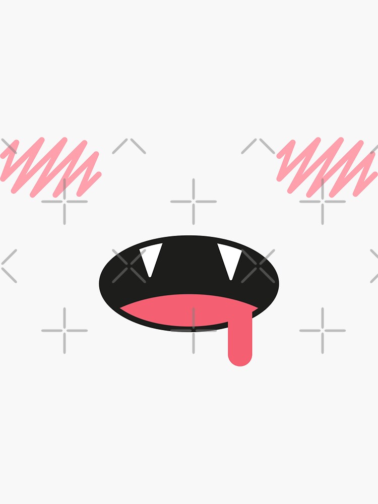 "Drooling Mouth Smiley Face " Sticker for Sale by pupnkittyMania ...