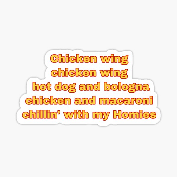 "Chicken Wing TikTok" Sticker for Sale by TikTokFits | Redbubble