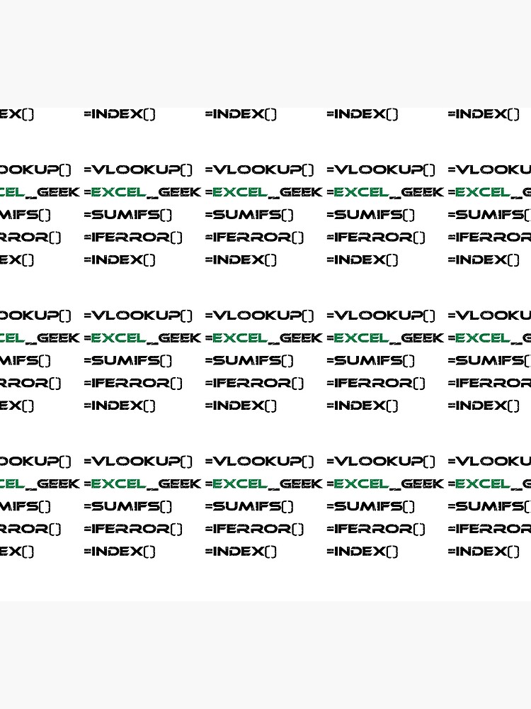 Excel Geek Lover Formulas Sumif Vlookup Match Spreadsheet Socks ...