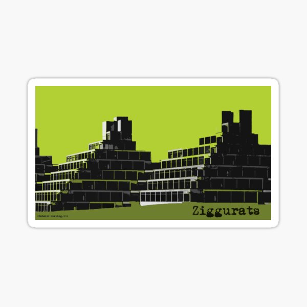 "Ziggurats 1" Sticker for Sale by NatalieDowling | Redbubble
