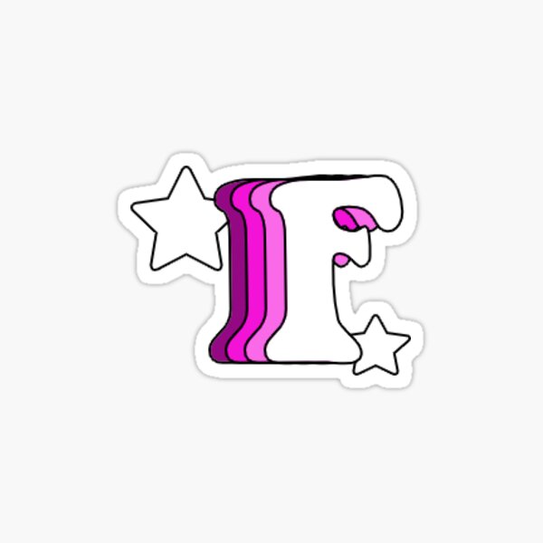 "letter f sticker " Sticker for Sale by savrose17 | Redbubble