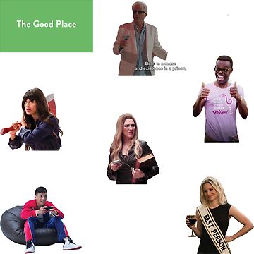 "The good place sticker pack" Sticker for Sale by morannewebb | Redbubble