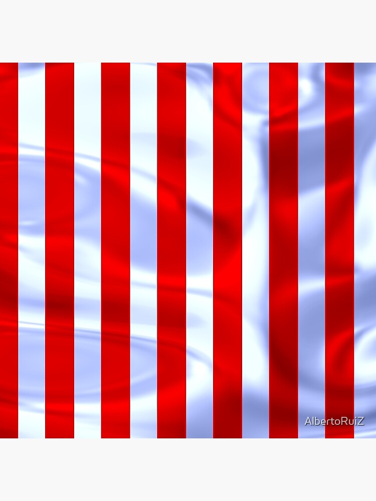 Póster «Bandera brillante de rayas rojas y blancas» de AlbertoRuiZ ...