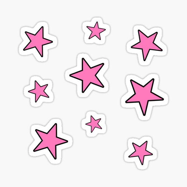 "Pink Stars Pack" Sticker for Sale by LoganChrista | Redbubble