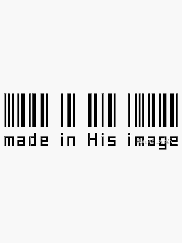 "made in His image" Sticker by hanlarsen | Redbubble
