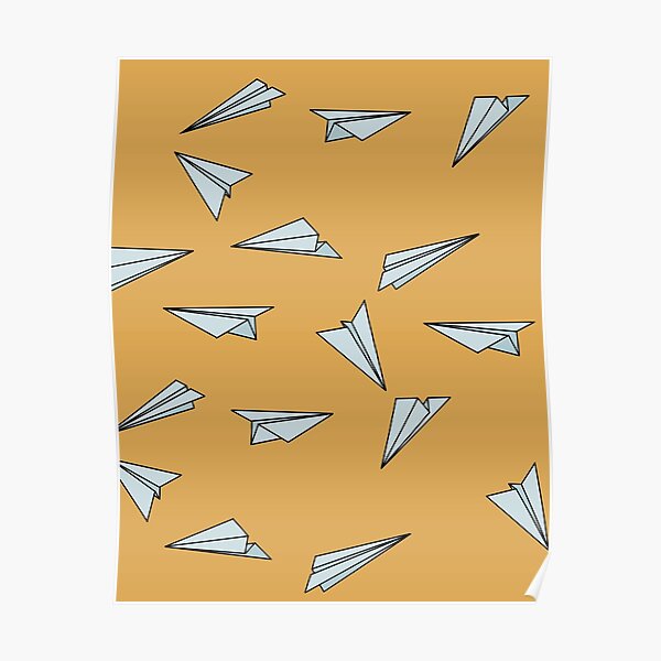 "Aesthetic Paper Planes" Poster by CryptidsCorner | Redbubble