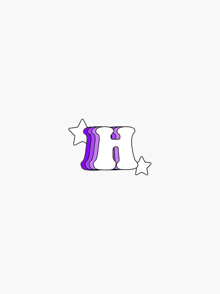 "letter h sticker " Sticker by savrose17 | Redbubble