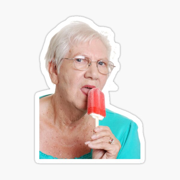 "Old Lady Sticker" Sticker for Sale by gaylegend | Redbubble