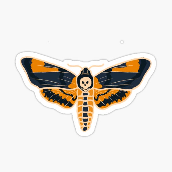 Wall Décor Moth vinyl sticker Floral Moth Winged Wonder Moth Sticker ...