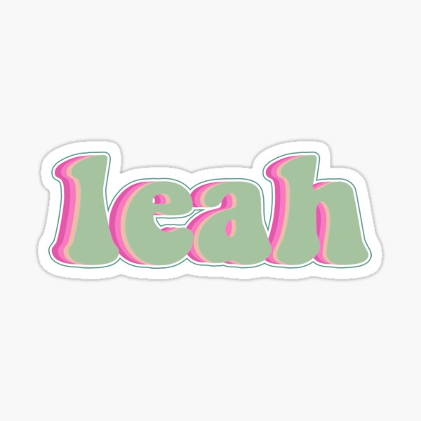 "Leah Name Design" Sticker for Sale by designsbyad | Redbubble