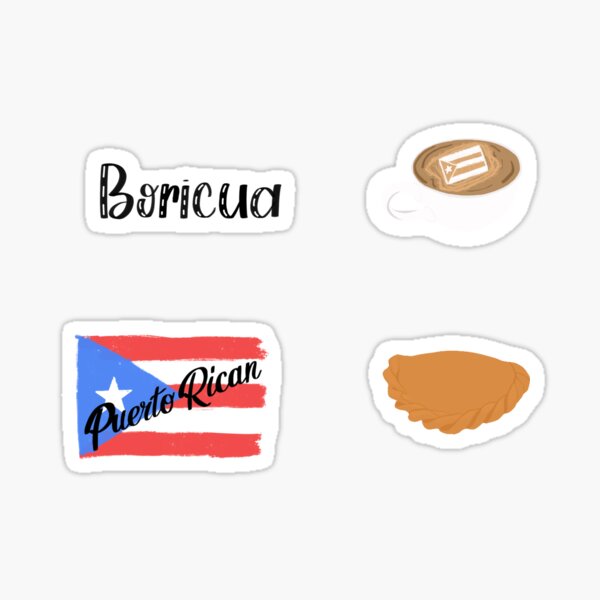 "Puerto Rican sticker bundle" Sticker for Sale by janella-lopez | Redbubble