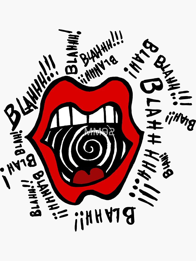 "Blahhh #3" Sticker for Sale by MM92 | Redbubble