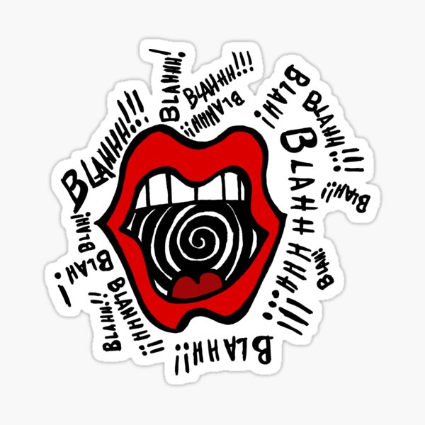 "Blahhh #3" Sticker for Sale by MM92 | Redbubble