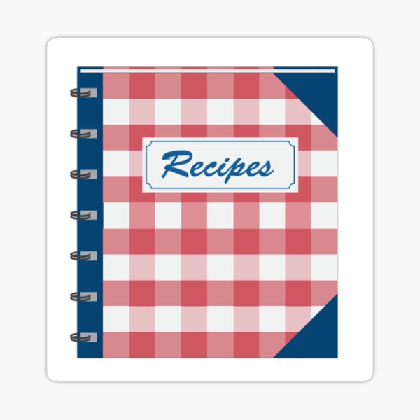 "Recipe Book " Sticker by Brendabear | Redbubble
