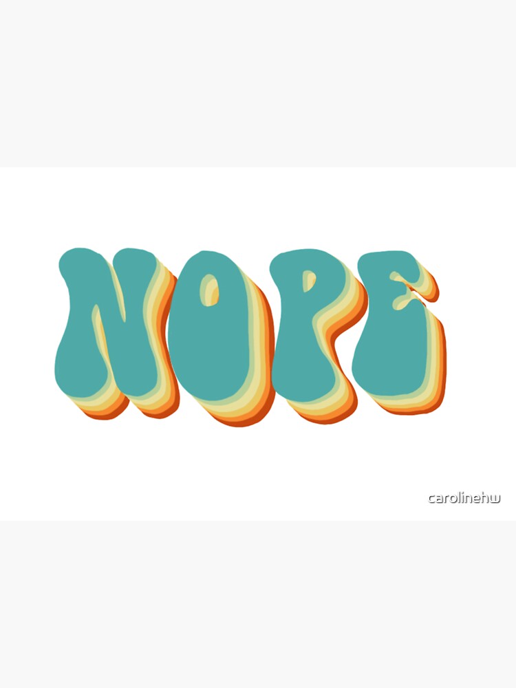 ""Nope" Face Mask" Sticker for Sale by carolinehw | Redbubble