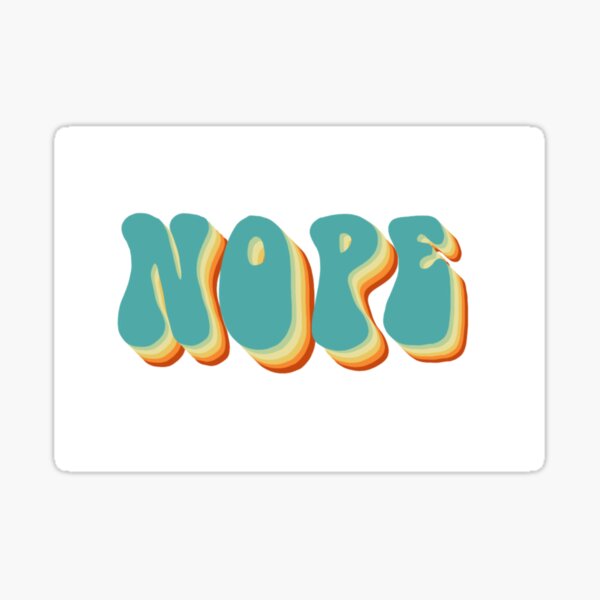 ""Nope" Face Mask" Sticker for Sale by carolinehw | Redbubble