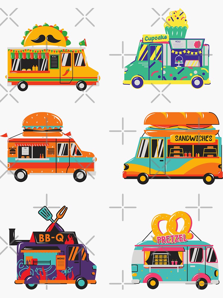 "Food Trucks" Sticker by TeesForNerds | Redbubble