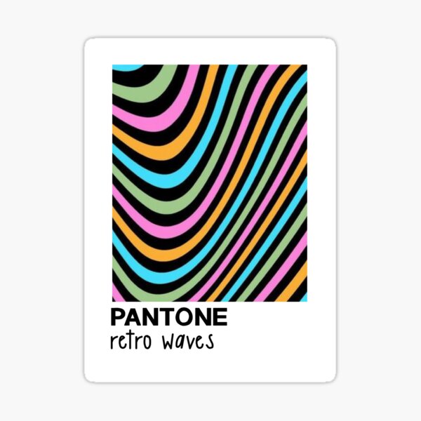 "Pantone retro waves" Sticker for Sale by petrushi | Redbubble