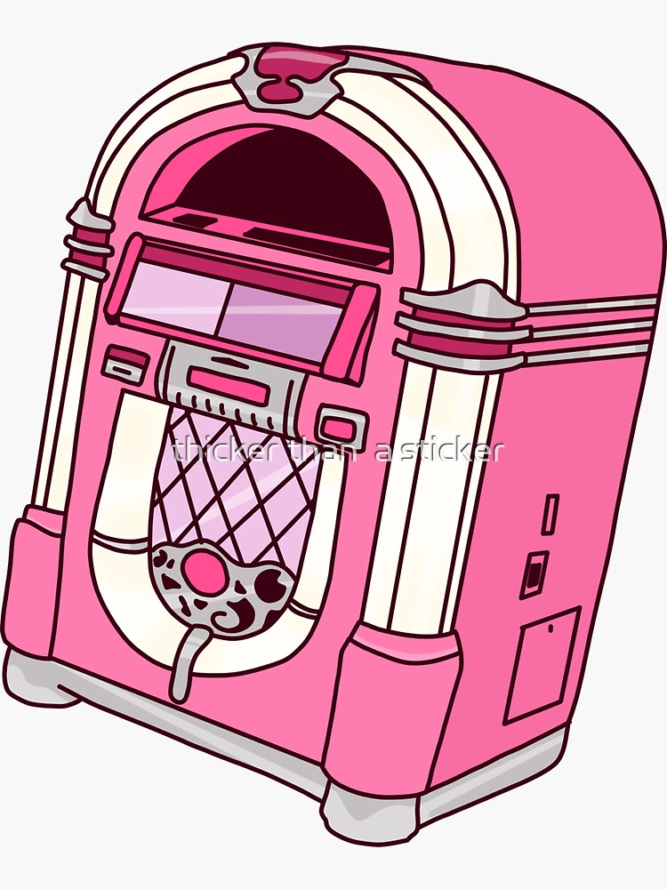 "Pink retro jukebox" Sticker for Sale by XamXam00 | Redbubble