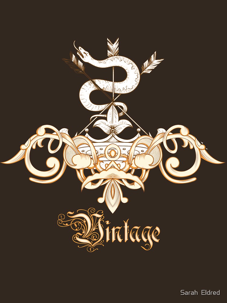 "Vintage Heraldic Snake Crest" T-shirt by seldred80 | Redbubble