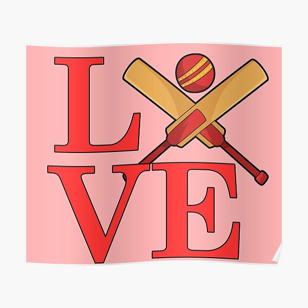 "Love Cricket." Poster for Sale by LahcenZabir | Redbubble