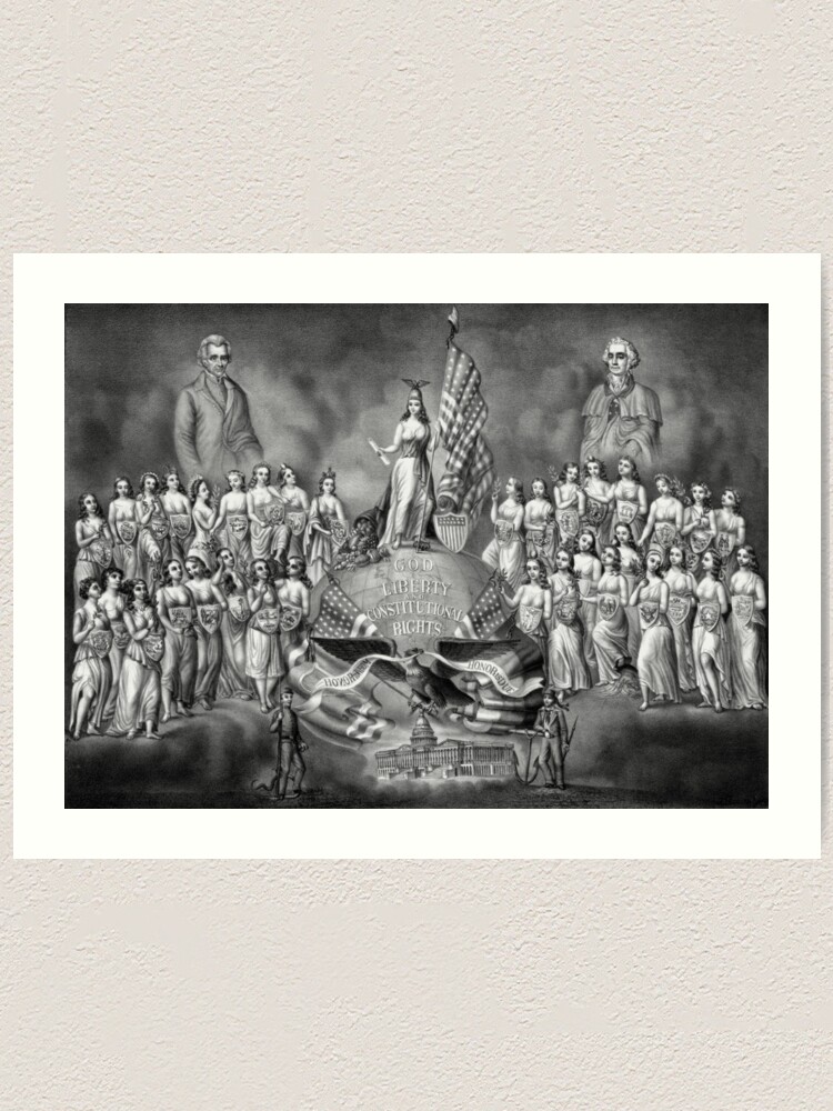 "God, Liberty, and Constitutional Rights" Art Print by warishellstore ...