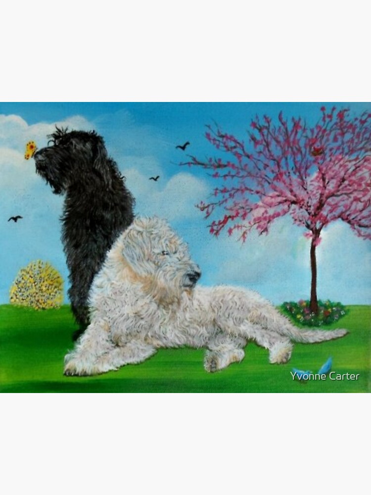 "Labradoodle Spring" Sticker for Sale by yvonnecarter | Redbubble