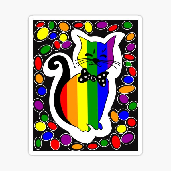"Smartie cat takes pride in himself " Sticker for Sale by ...