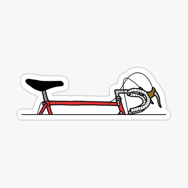 "Vintage Bicycle Top Section Red" Sticker for Sale by RabeDesigns ...