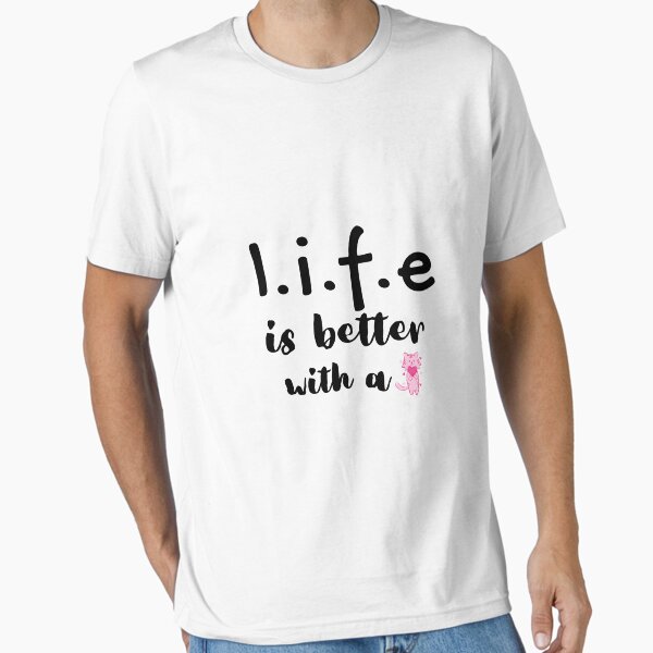 Life Is Life With Cute Pink Cats T-Shirts for Sale | Redbubble