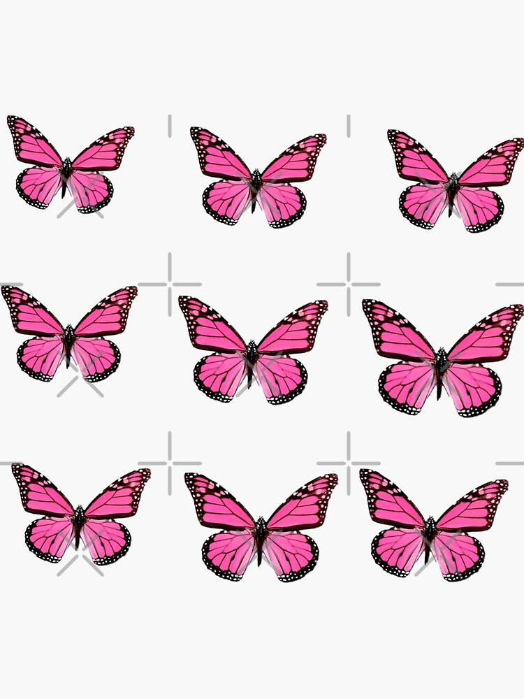 "pink butterfly sticker pack" Sticker by Ariana1414 | Redbubble