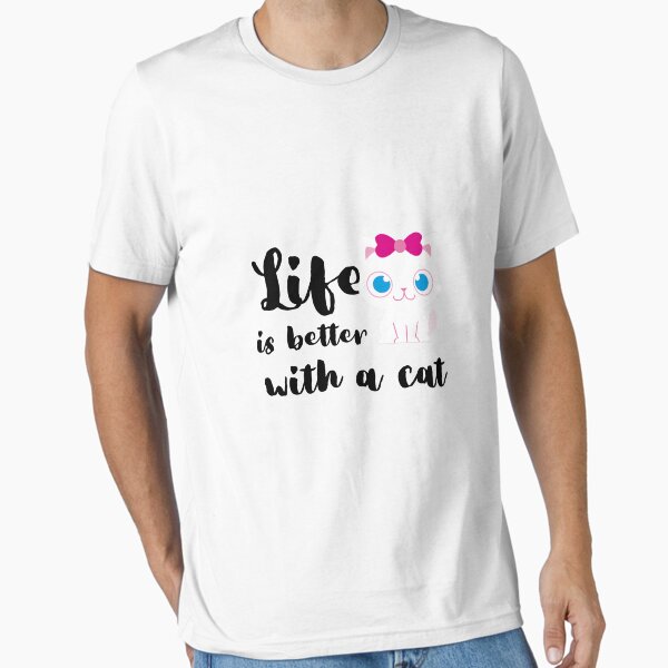 Life Is Life With Cute Pink Cats T-Shirts for Sale | Redbubble