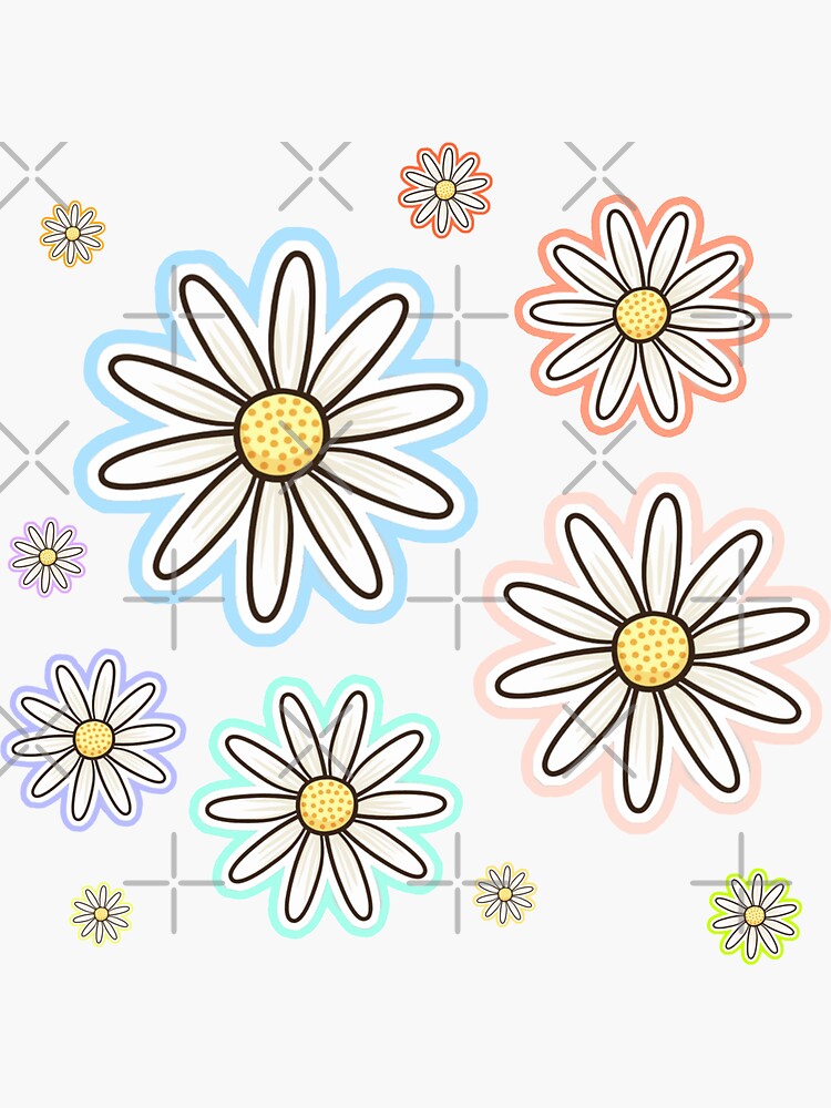 "daisy sticker pack" Sticker by Ariana1414 | Redbubble