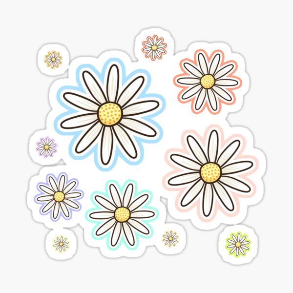 "daisy sticker pack" Sticker by Ariana1414 | Redbubble