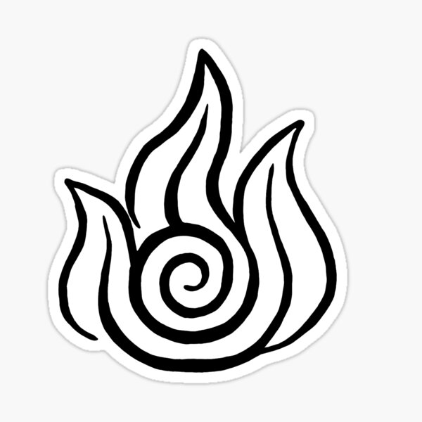 "Firebending Symbol" Sticker by KorneliaSuchan | Redbubble