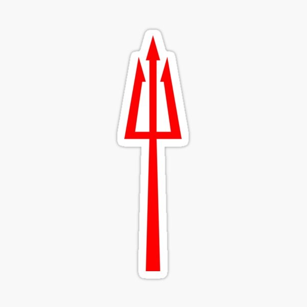 "Red Devil Pitchfork" Sticker for Sale by jkedson | Redbubble