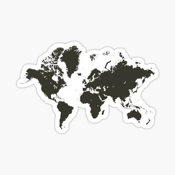 "world map" Sticker by kimtangdesign | Redbubble