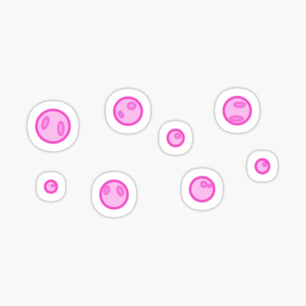 "pink bubble sticker pack" Sticker for Sale by chloeconst23 | Redbubble