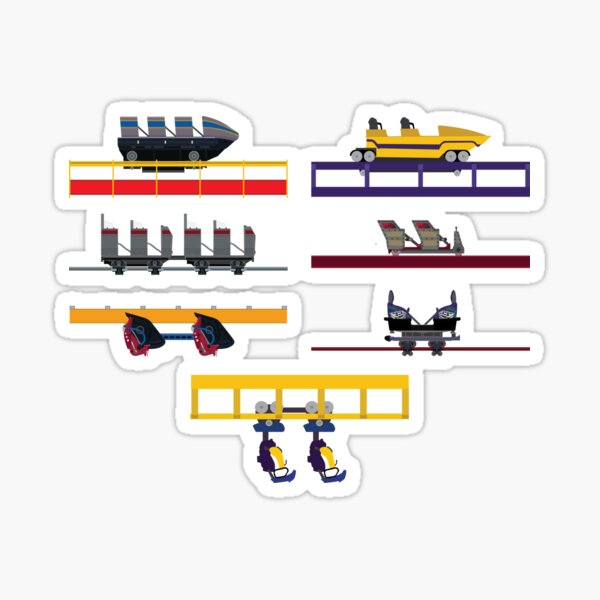 "Six Flags Mexico Coaster Cars Design" Sticker for Sale by CoasterMerch ...