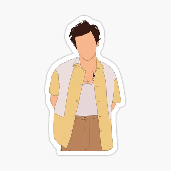 "Harry Styles Yellow Shirt" Sticker by Jszymansk51 | Redbubble