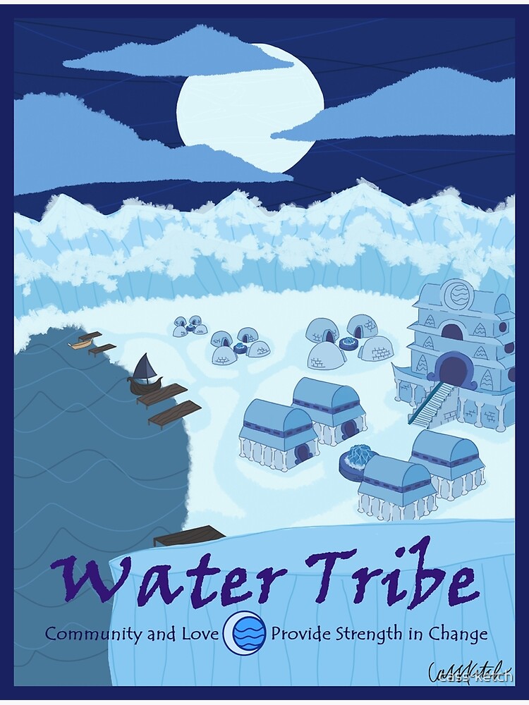 "Water Tribe Travel Poster" Poster for Sale by cass-ketch | Redbubble