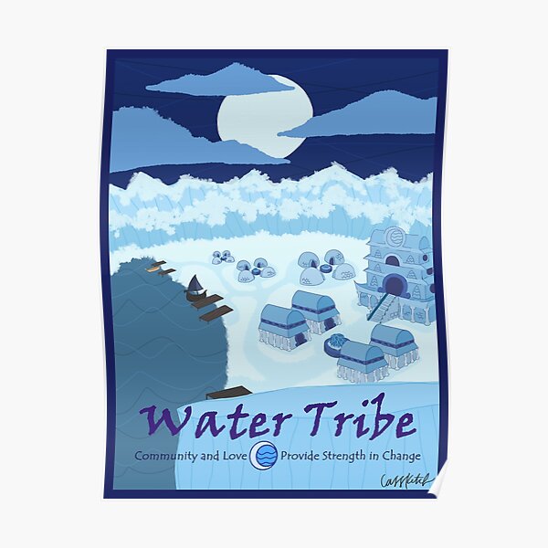 "Water Tribe Travel Poster" Poster for Sale by cass-ketch | Redbubble