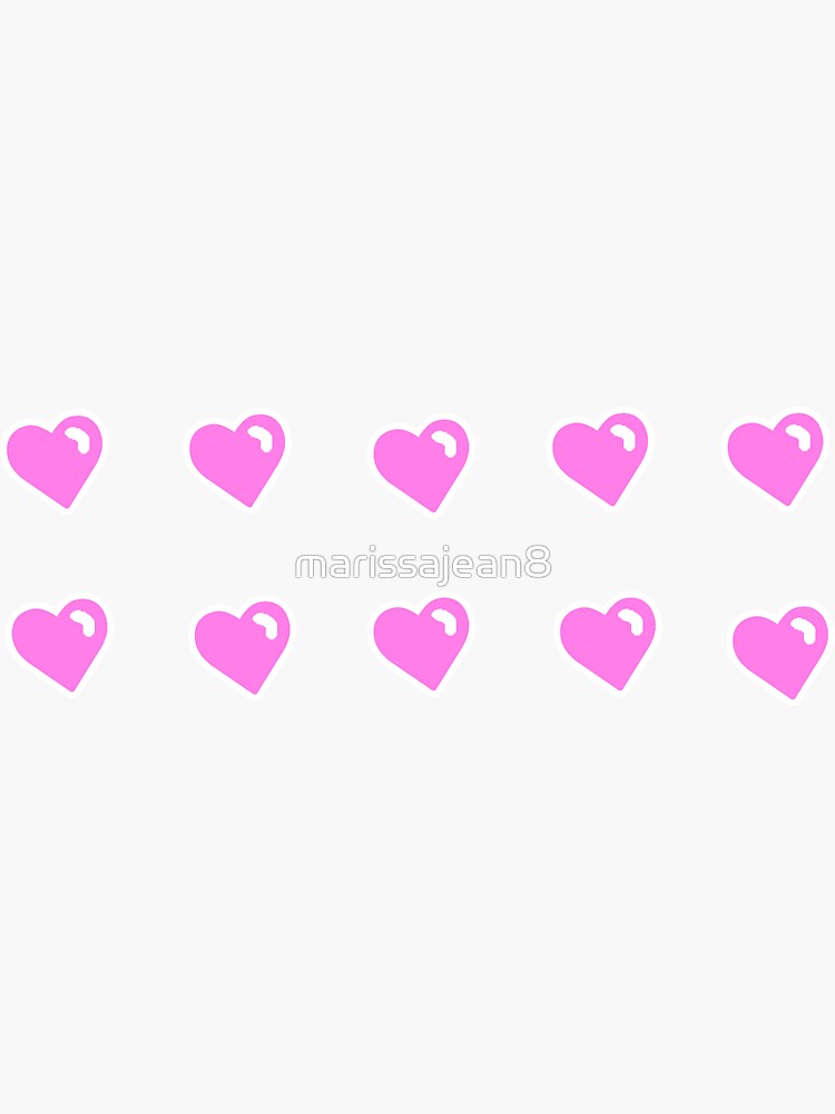 "pink heart sticker pack" Sticker by marissajean8 | Redbubble