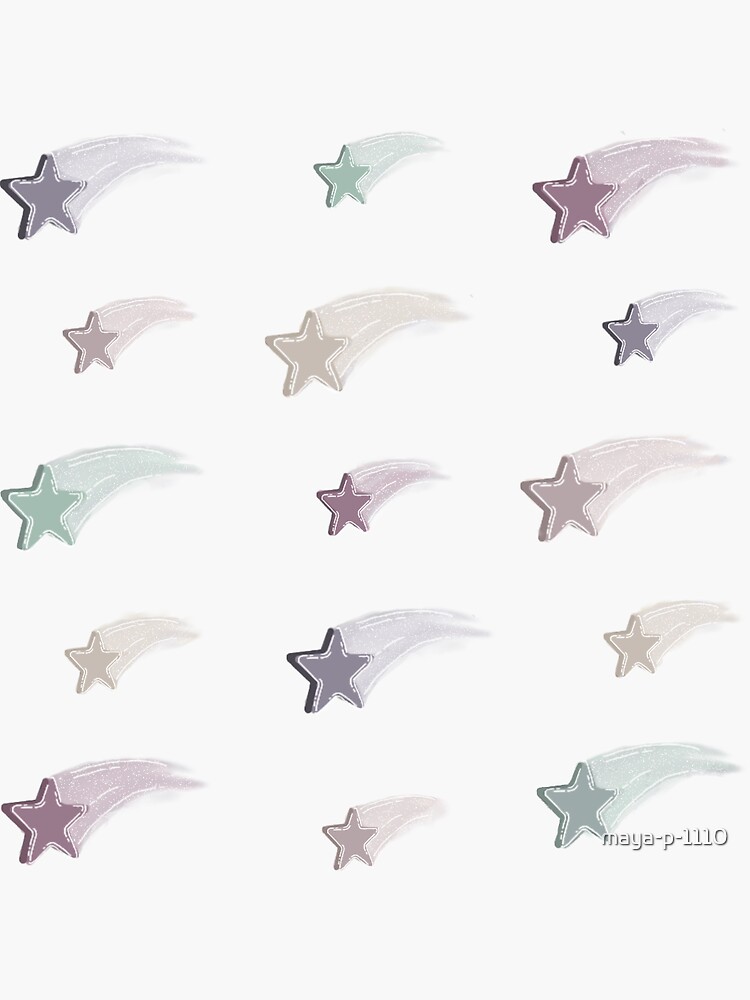 "Shooting Stars Sticker Pack Design" Sticker by maya-p-1110 | Redbubble