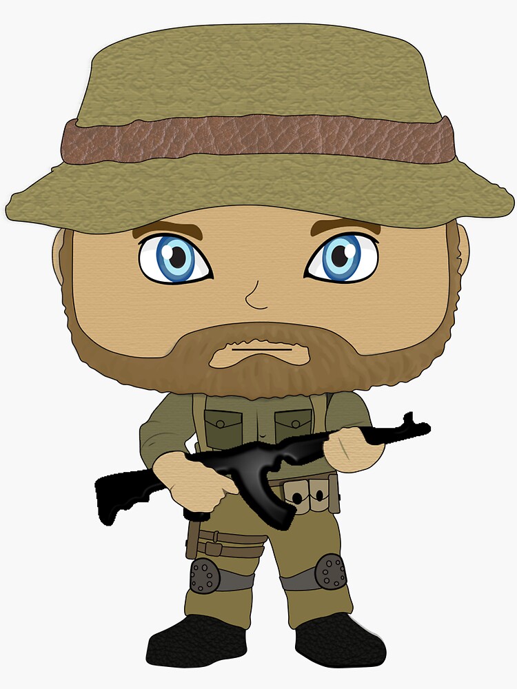 "Captain Price Chibi" Sticker by ORYIS | Redbubble