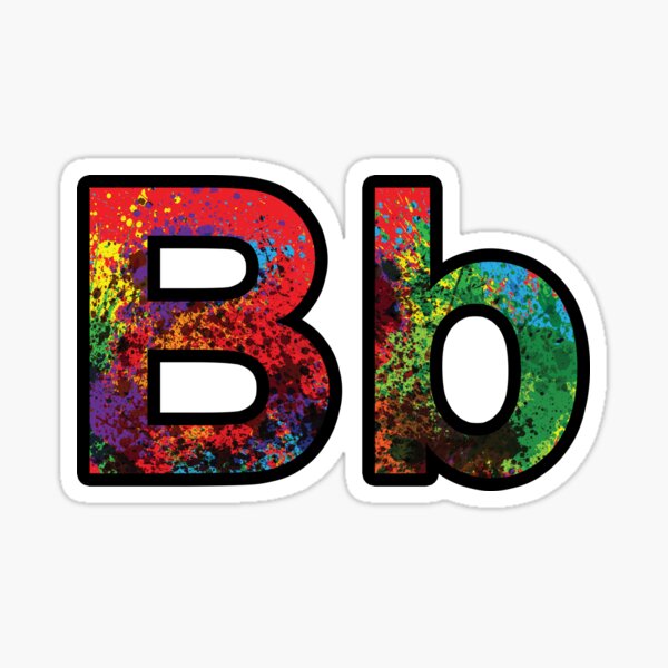 "The Letter B (Bb)" Sticker for Sale by Jixzl | Redbubble
