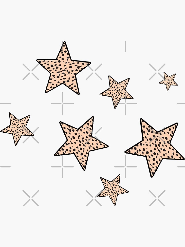 "leopard print star pack" Sticker by savrose17 | Redbubble