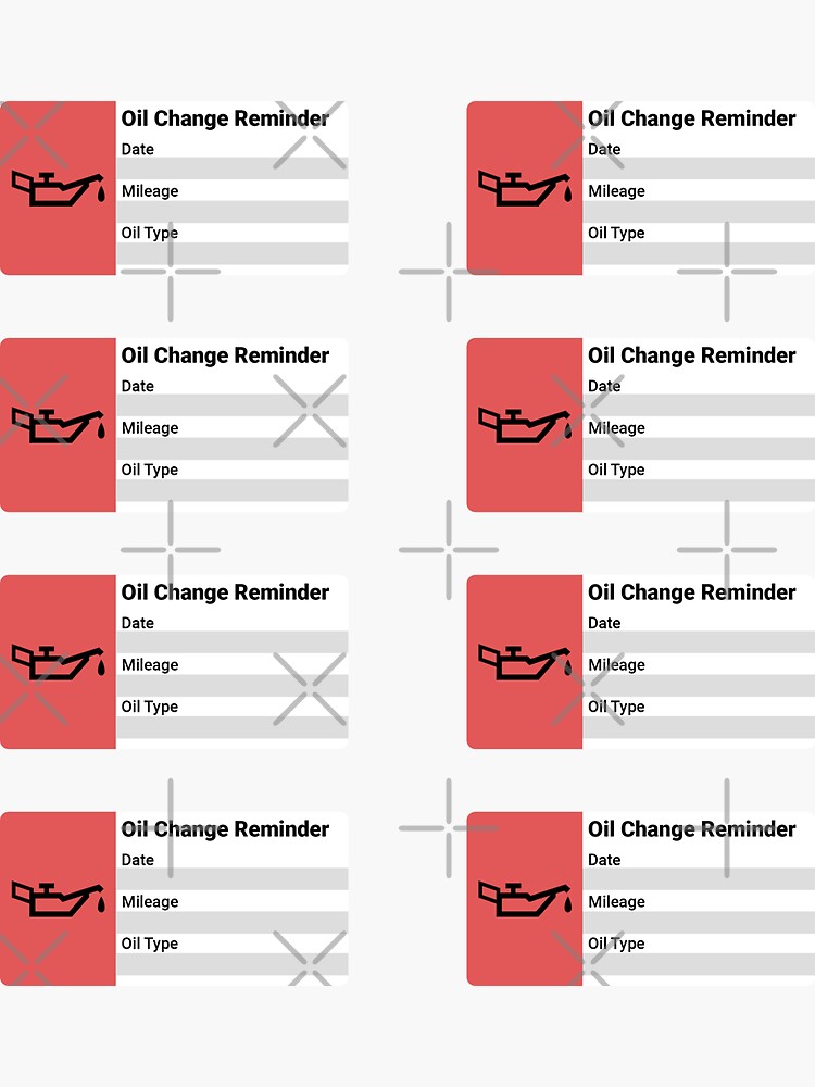 "Simple Oil Change Reminder - Multi Pack" Sticker for Sale by ...